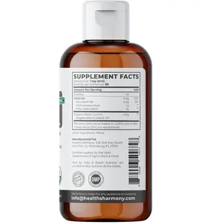 HEALTHS HARMONY Organic Black Seed Oil Liquid