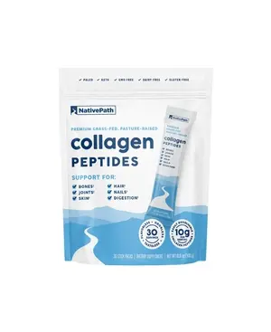 NATIVEPATH Collagen Peptides Protein Stick Packs - White