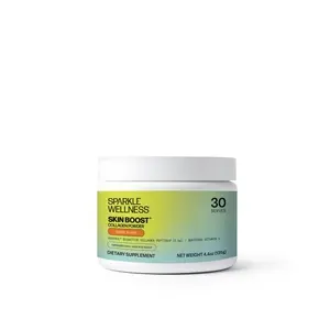 SPARKLE WELLNESS Skin Boost -serves Collagen Powder Supplement With Verisol Bioactive Hydrolyzed Collagen Peptides & Vitamin C To Improve Skin - Orange