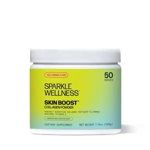 SPARKLE WELLNESS Skin Boost -serves Collagen Powder Supplement With Verisol Bioactive Hydrolyzed Collagen Peptides & Vitamin C To Improve Skin - Acai Lemonade