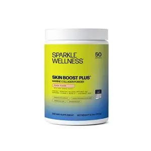 SPARKLE WELLNESS Marine Skin Boost Plus -serves Collagen Powder With Marine-derived Verisol Bioactive Hydrolyzed Peptides - Peach