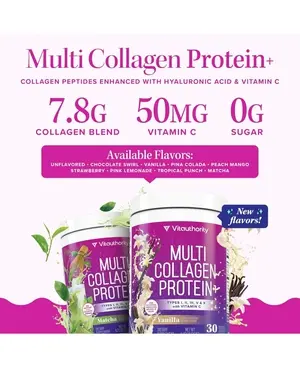 VITAUTHORITY Multi Collagen Protein + Matcha