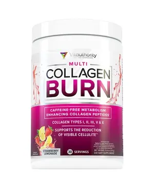 VITAUTHORITY Multi Collagen Burn Hydrolyzed Collagen Peptides Powder With Types I Ii Iii V X - No Color