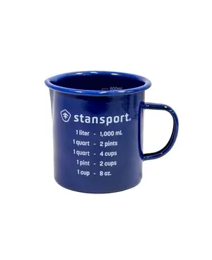 STANSPORT Enamel Measuring Cup With Spout - Blue