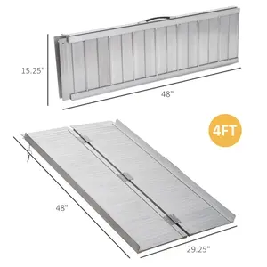 HOMCOM 4ft Foldable Wheelchair Ramp