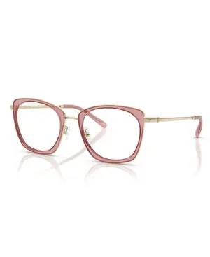 Tory Burch Tory Burch Irregular Metal Eyeglasses Light Pink