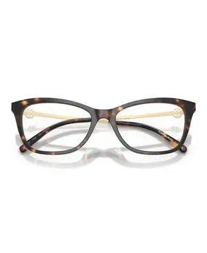 Tory Burch Square Frame Eyeglasses - Dark Tortoise
