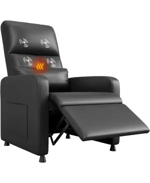 GAOMON Power Recliner Chair With Massage And Heat With Massage Function With Lumbar Support - Black