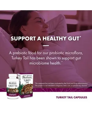 Host Defense Turkey Tail Capsules Digestive Health & Immune Response Support Supplement
