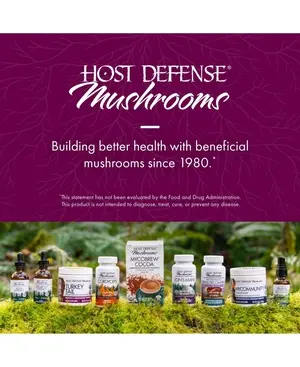 Host Defense Turkey Tail Capsules Digestive Health & Immune Response Support Supplement
