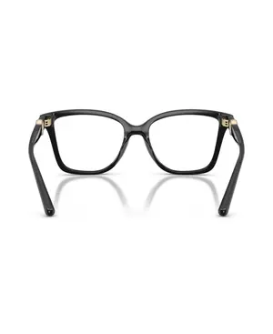Michael Kors Square Eyeglasses With Logo Detail - Black