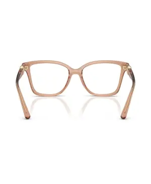 Michael Kors Square Frame Eyeglasses - Light Brown Transparent