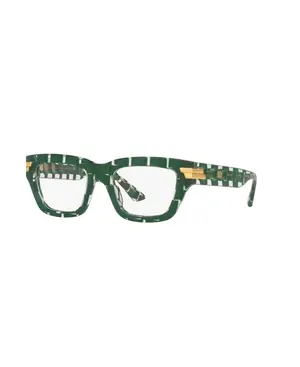 Bottega Veneta Rectangle Full Rim Acetate Eyeglasses - Ivy