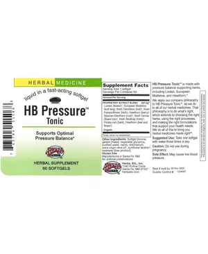 TRACE MINERALS Hb Pressure Tonic Herbs Etc 60 Softgel