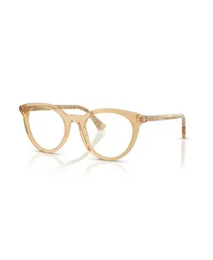Burberry Round Frame Acetate Eyeglasses - Beige