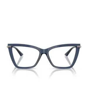 JIMMY CHOO Acetate Cat Eye Eyeglasses With Strass Embellishments - Blue