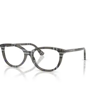 Burberry Cat Eye Eyeglasses - Check Lichen