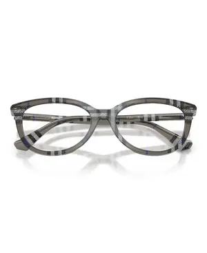 Burberry Cat Eye Eyeglasses - Check Lichen