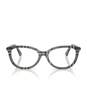 Burberry Cat Eye Eyeglasses - Check Lichen