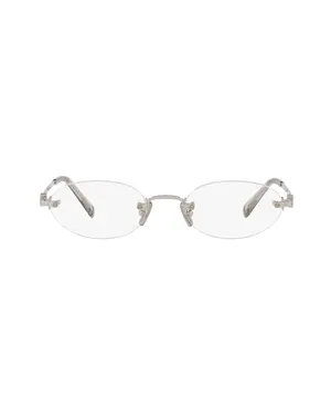 Miu Miu Oval Metal Eyeglasses