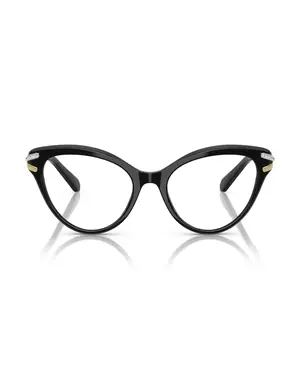SWAROVSKI Acetate Cat Eye Eyeglasses With Strass Accents
