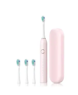 CLARISSA Travel Electric Toothbrush With Extra Brush Heads - Pink