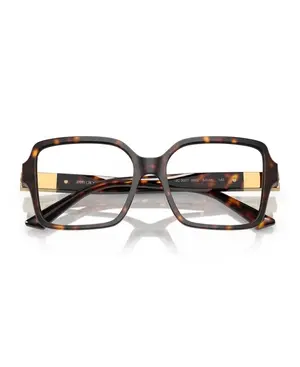 JIMMY CHOO Square Frame Eyeglasses - Havana