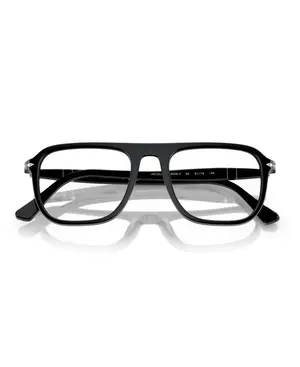 Persol Acetate Square Frame Eyeglasses - Black