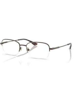 Brooks Brothers Rectangle Half Rim Eyeglasses - Bronze
