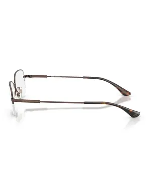 Brooks Brothers Rectangle Half Rim Eyeglasses - Bronze