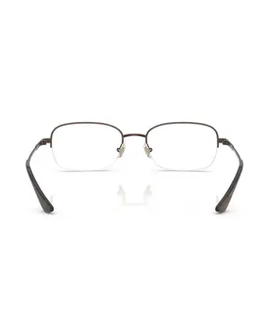 Brooks Brothers Rectangle Half Rim Eyeglasses - Bronze