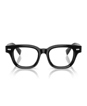 Brunello Cucinelli Miles Rectangle Acetate Eyeglasses - Nero