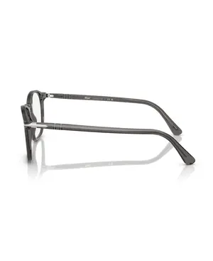 Persol Acetate Square Frame Eyeglasses - Transparent Gray