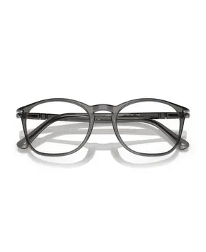 Persol Acetate Square Frame Eyeglasses - Transparent Gray