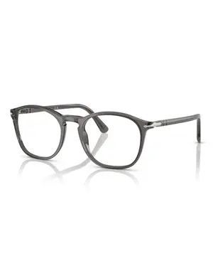 Persol Acetate Square Frame Eyeglasses - Transparent Gray