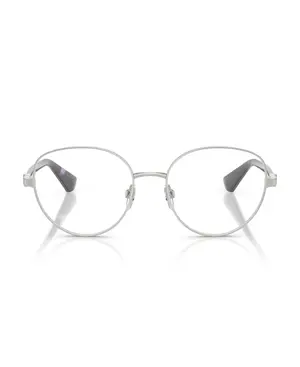 Burberry Phantos Round Frame Eyeglasses - Silver
