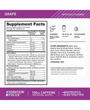 OPTIMUM NUTRITION Essential Amino Energy Hydration Plus Focus Powder