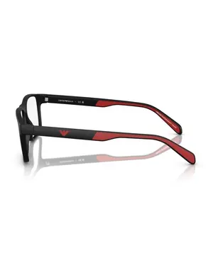 Emporio Armani Rectangle Full Rim Eyeglasses - Matte Black