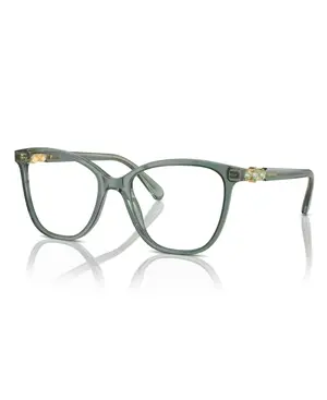 SWAROVSKI Square Frame Eyeglasses - Transparent Green