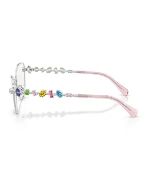 SWAROVSKI Cat Eye Eyeglasses - Silver