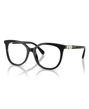 SWAROVSKI Panthos Eyeglasses With Strass Embellishments - Black