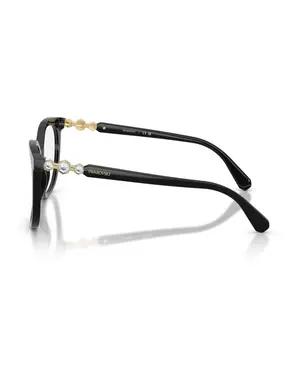 SWAROVSKI Panthos Eyeglasses With Strass Embellishments - Black