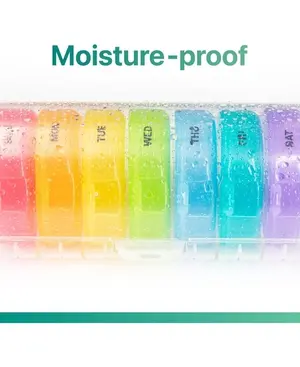 SUKUOS Weekly Pill Organizer Day 2 Times A Day - Clear