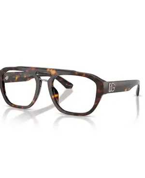 Dolce & Gabbana Dolce&Gabbana Pilot Eyeglasses Havana