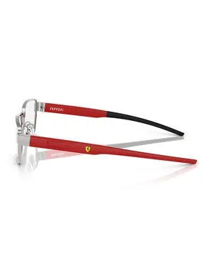 SCUDERIA FERRARI Square Eyeglasses - Brushed Silver