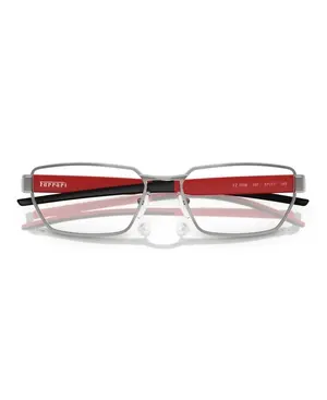 SCUDERIA FERRARI Square Eyeglasses - Brushed Silver