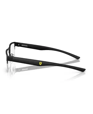 SCUDERIA FERRARI Rectangular Eyeglasses With Logo Detail - Matte Black