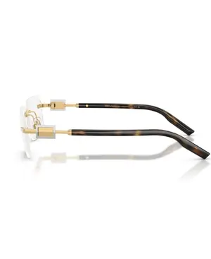 Dolce & Gabbana Rectangle Rimless Eyeglasses - Gold