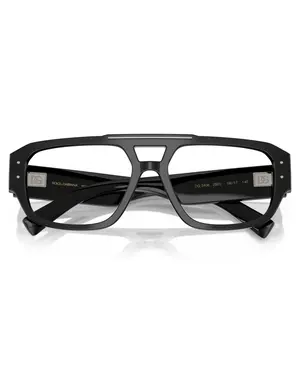 Dolce & Gabbana Aviator Eyeglasses - Brushed Black