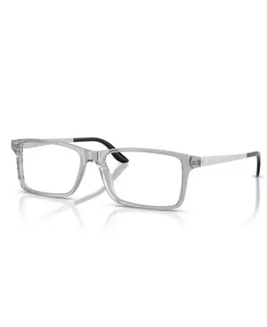 Ralph Lauren Rectangular Full Rim Eyeglasses - Transparent Gray